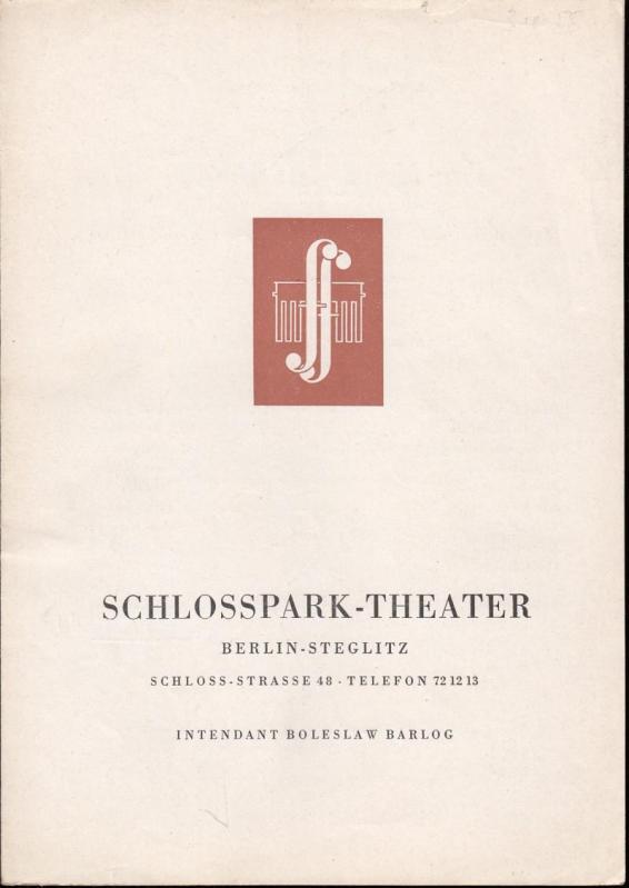 Von Mensch zu Mensch. Uraufführung. Berliner Festwochen 1955 ...