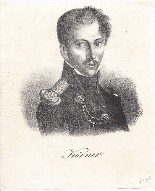 Porträt. Brustbild in Uniform, Blick en Face. Original - Lithographie ...