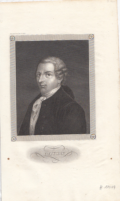 Porträt. Original - Stahlstich, 24,5 x 15,5 cm, ca. 1850. von Haydn ...