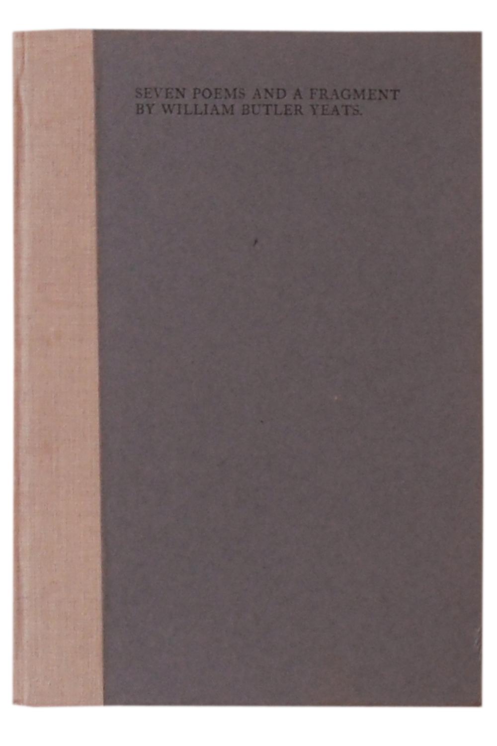 Seven Poems and a Fragment de Yeats (W.B.).: (1922) First Edition ...