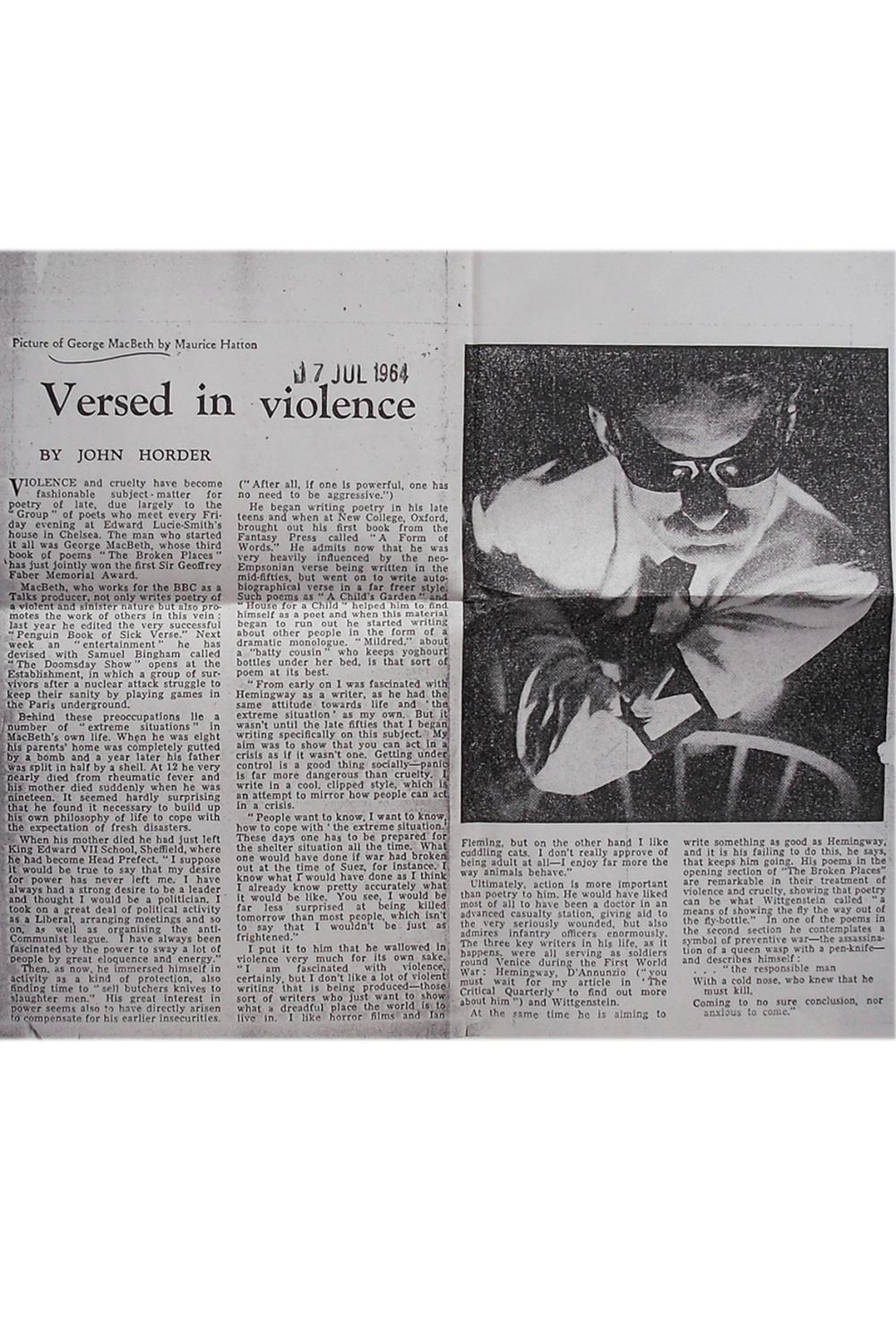 The Broken Places; poems by MacBeth (George).: (1963) First Edition ...