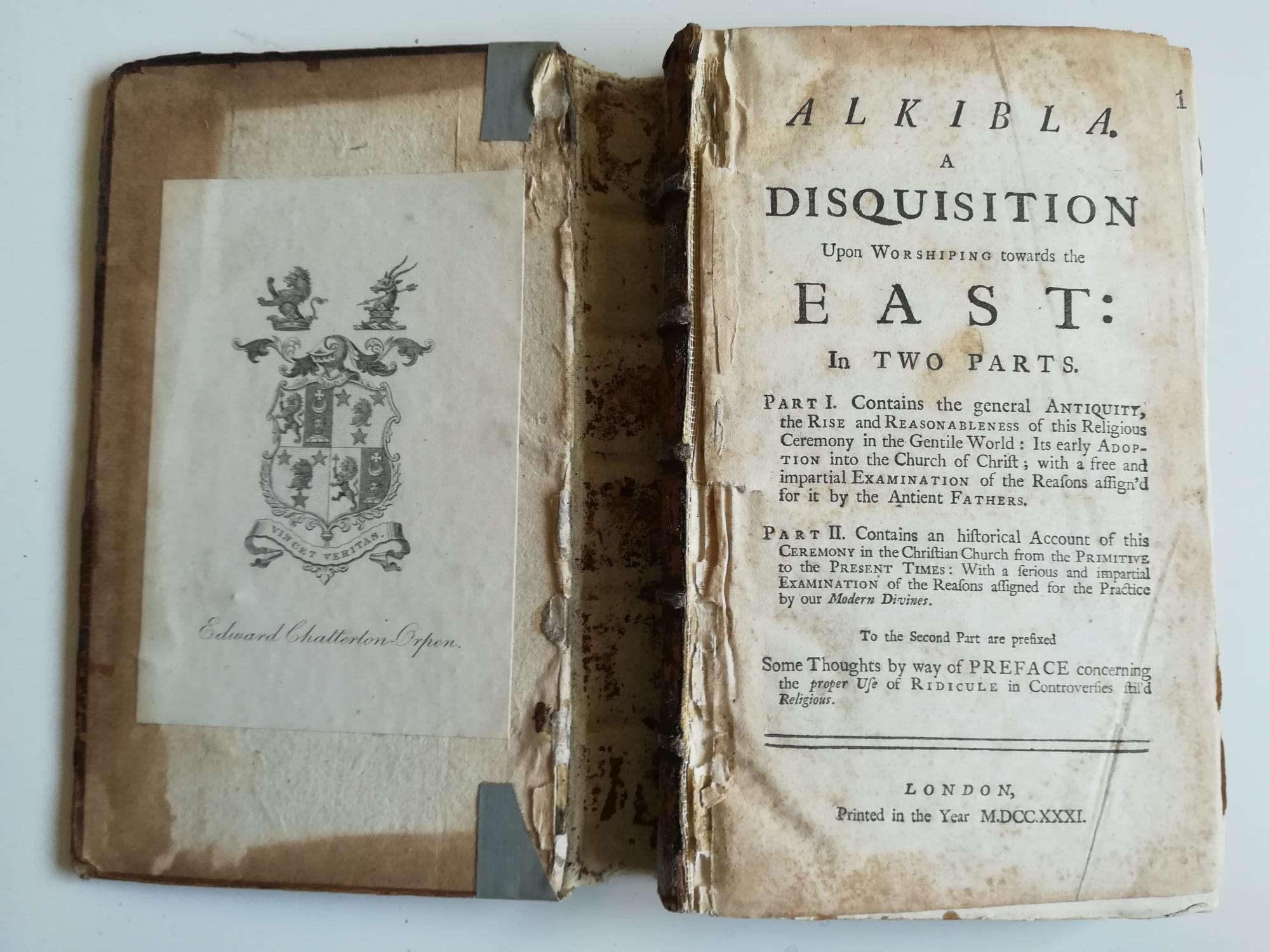 Alkibla. A Disquisition Upon Worshipping towards the East. Wherein are ...