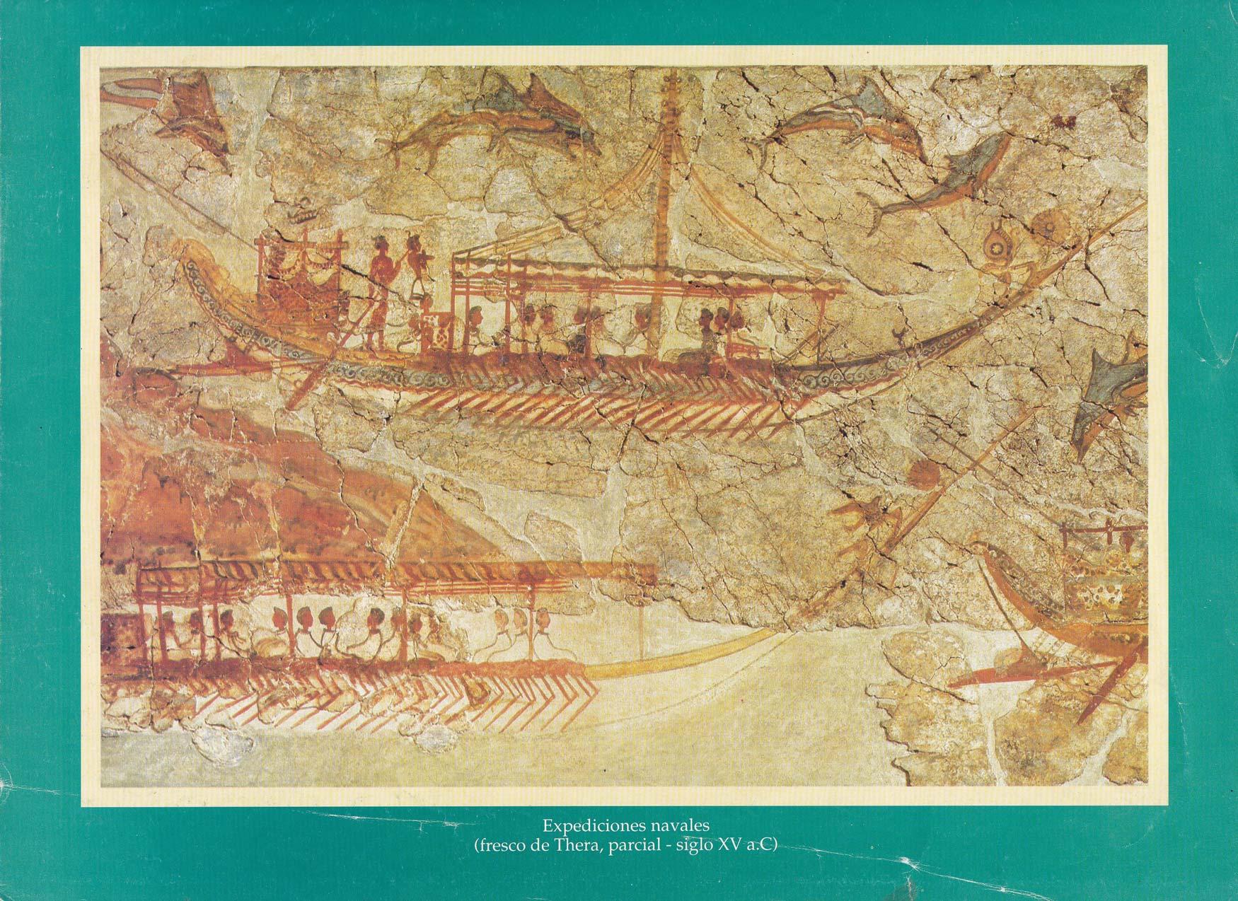 Expediciones navales (fresco de Thera, parcial - siglo XV a.C)/ está ...