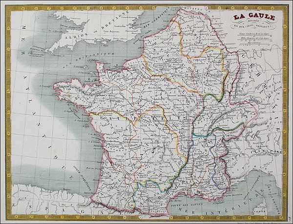 La Gaule Divisee en dix sept provinces.[France], by Charles Monin ...