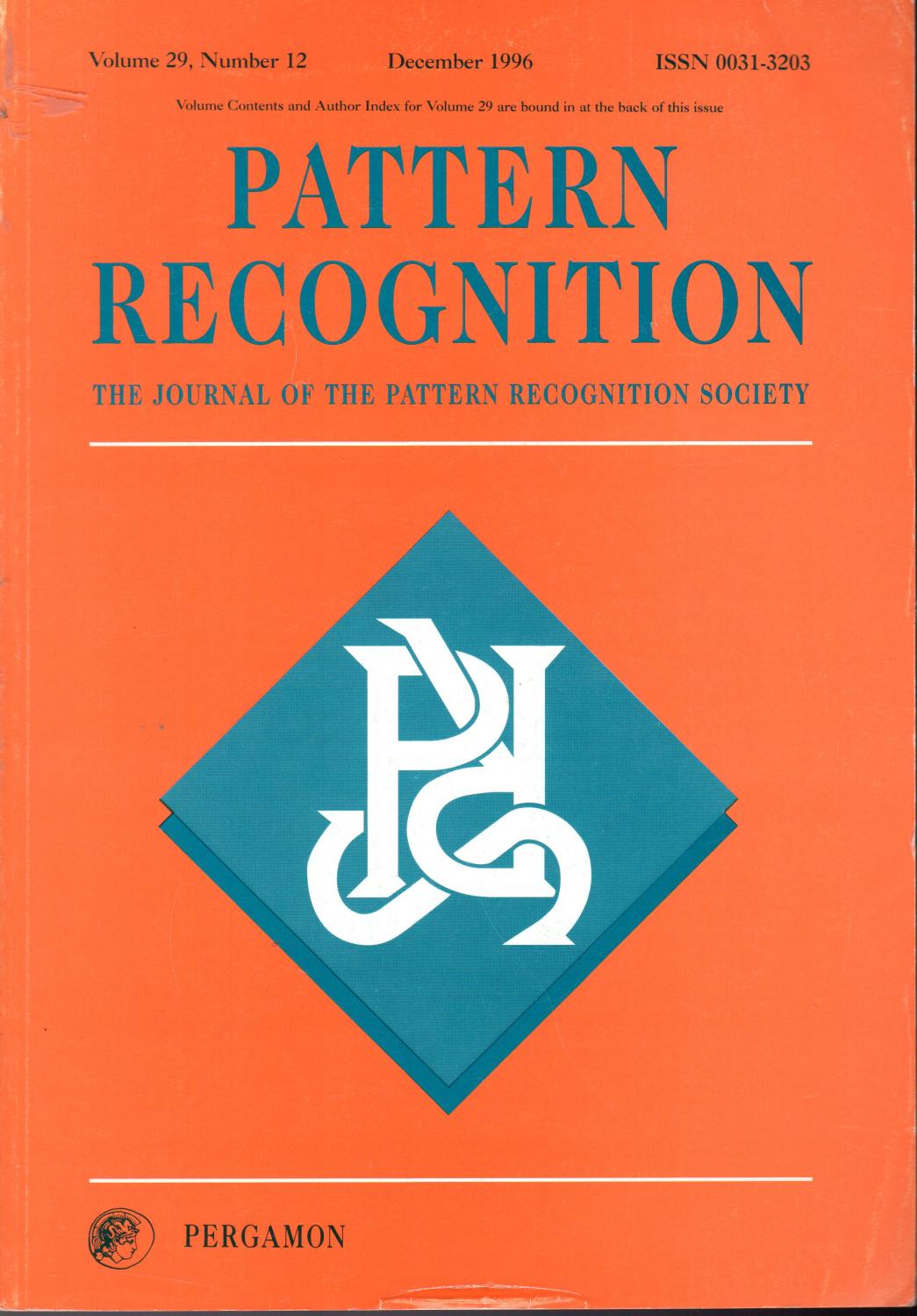 Pattern Recognition The Journal Of The Pattern Recognition Society