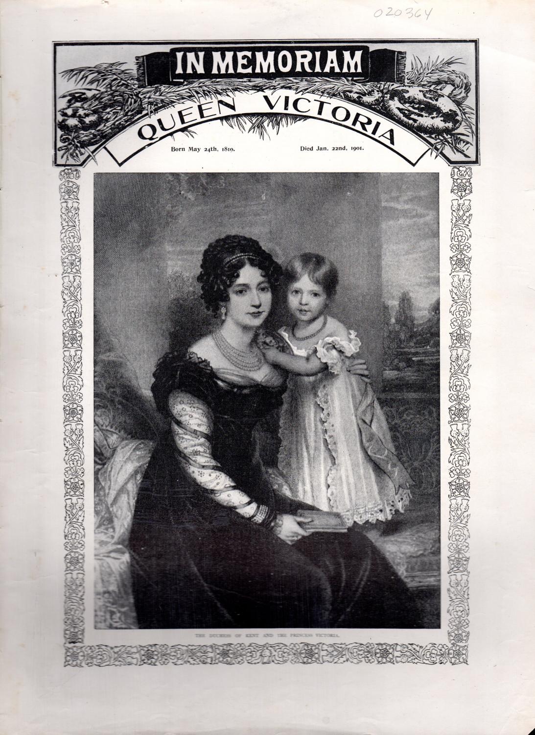 ENGRAVING:"The Duchess of Kent and the Princess Victorian". engraving ...