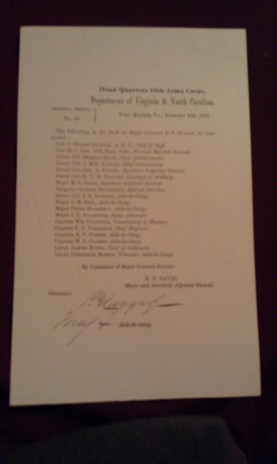 General Orders No. 41; Head Quarters 18th Army Corps, Department of ...