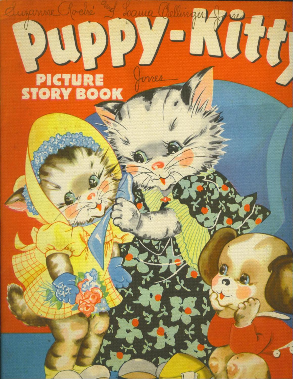 Puppy-Kitty Picture Story Book: Near Fine Wraps (1938) First Edition ...
