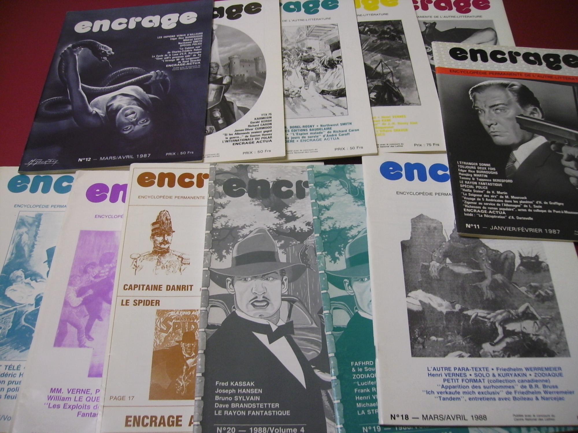 ENCRAGE - ENCYCLOPÉDIE PERMANENTE DE L'AUTRE-LITTÉRATURE - 24 NUMÉROS ...