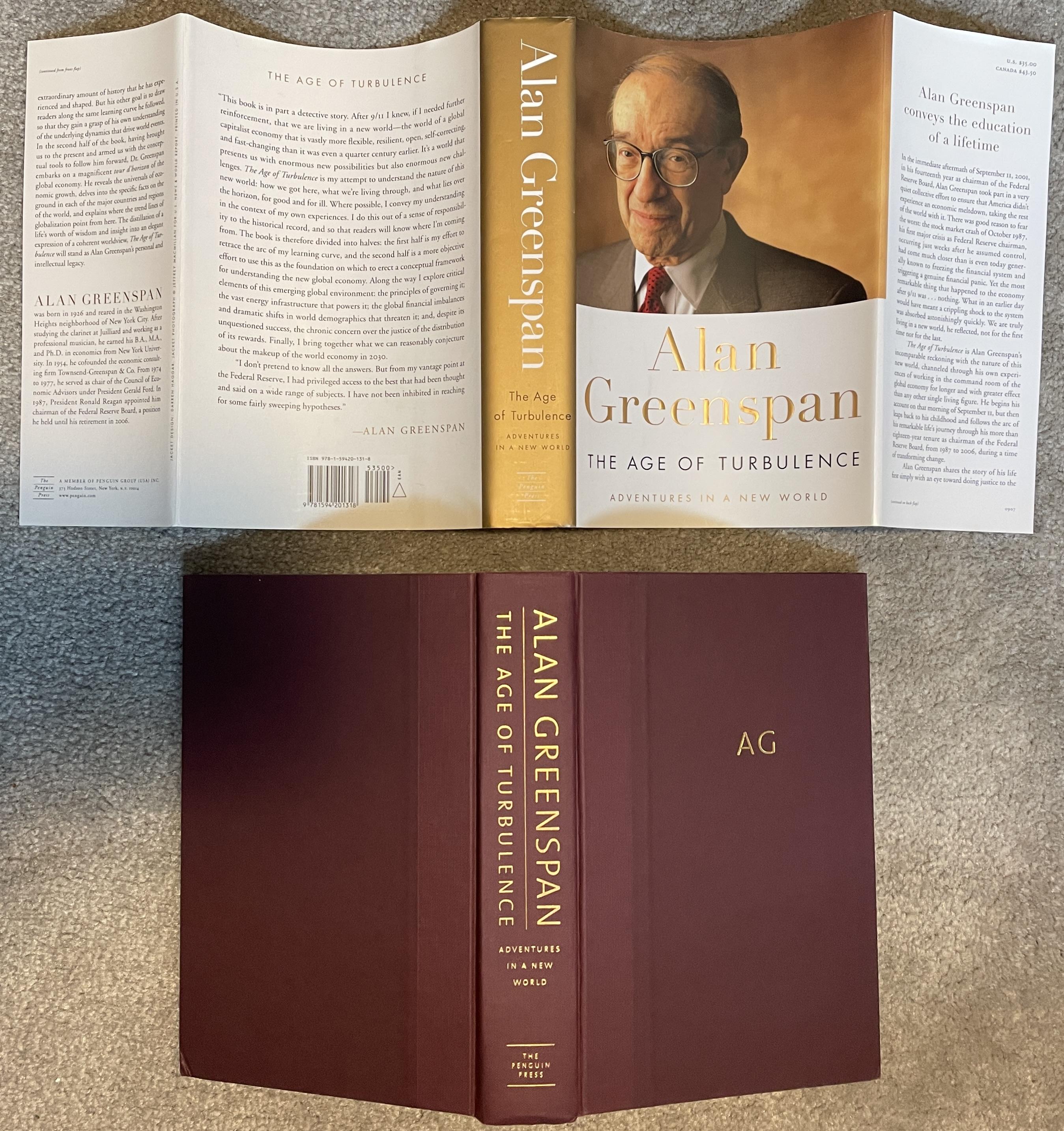 The Age of Turbulence (SIGNED & INSCRIBED) by Greenspan, Alan: Fine ...