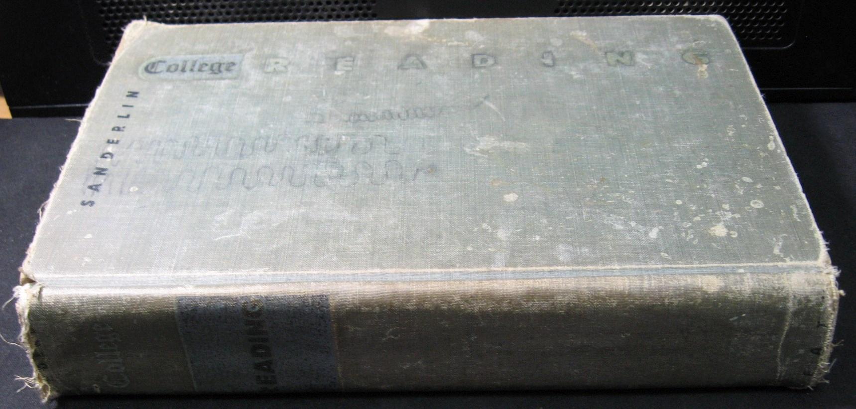 College Reading by Sanderlin, George: Fair Cloth (1953) First Edition ...