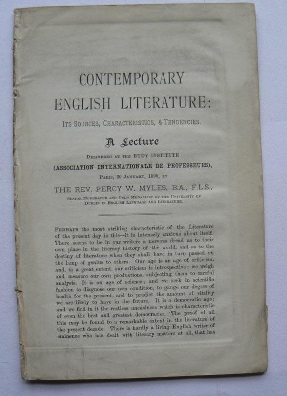 Contemporary English Literature: Its Sources, Charateristics ...