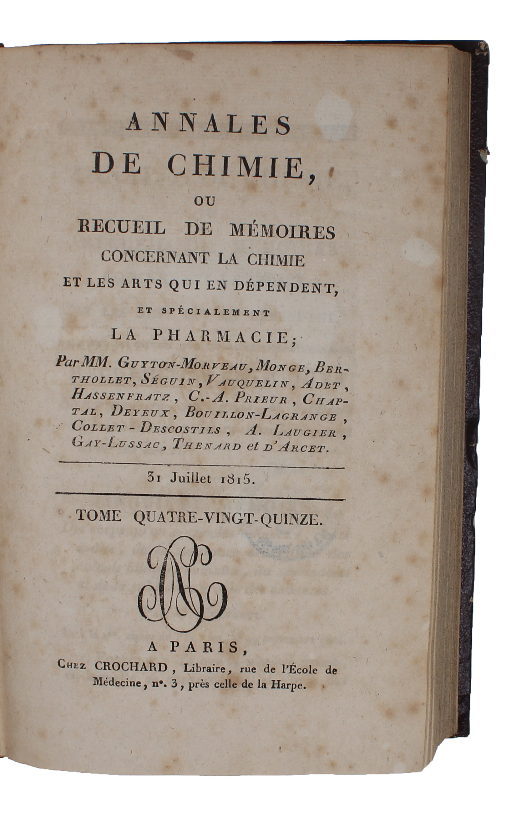 Ueber die Diffraction des Lichts. (Mèmoires de l'acad. roy. des Scences ...