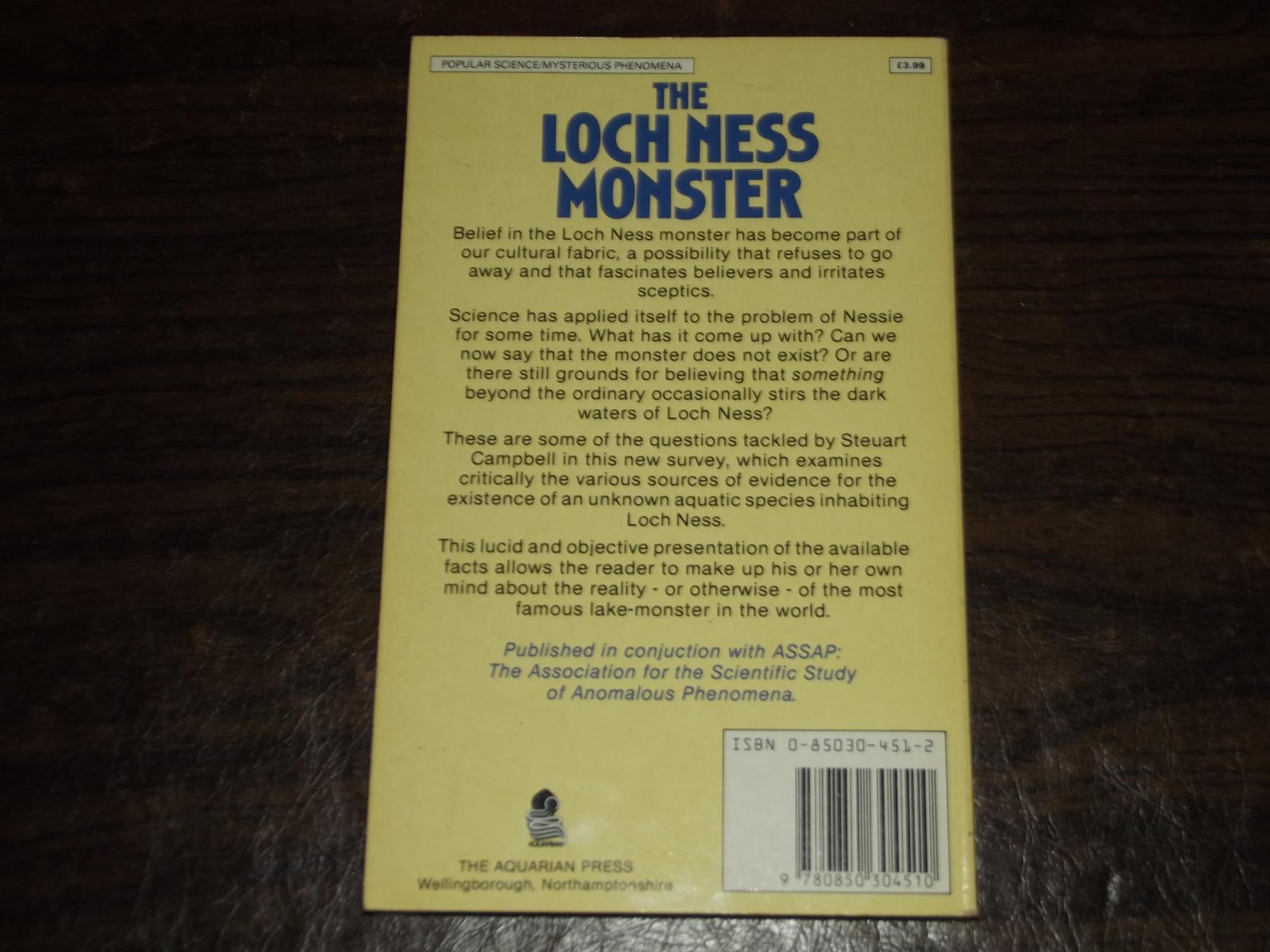 The Loch Ness Monster: The Evidence by Campbell, Steuart: As New Soft ...