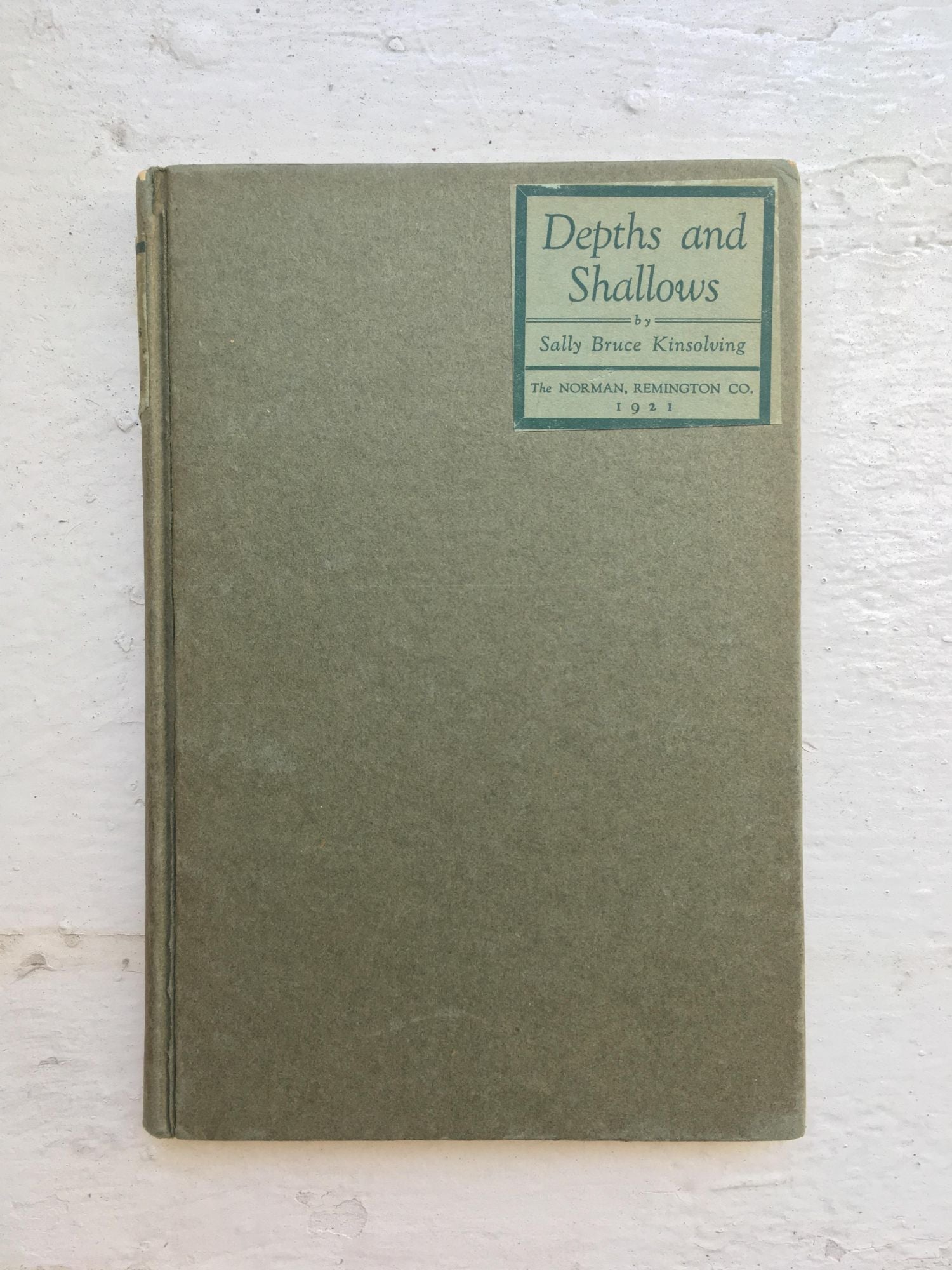 Depths and Shallows by Kinsolving, Sally Bruce: Very Good + Hardcover ...