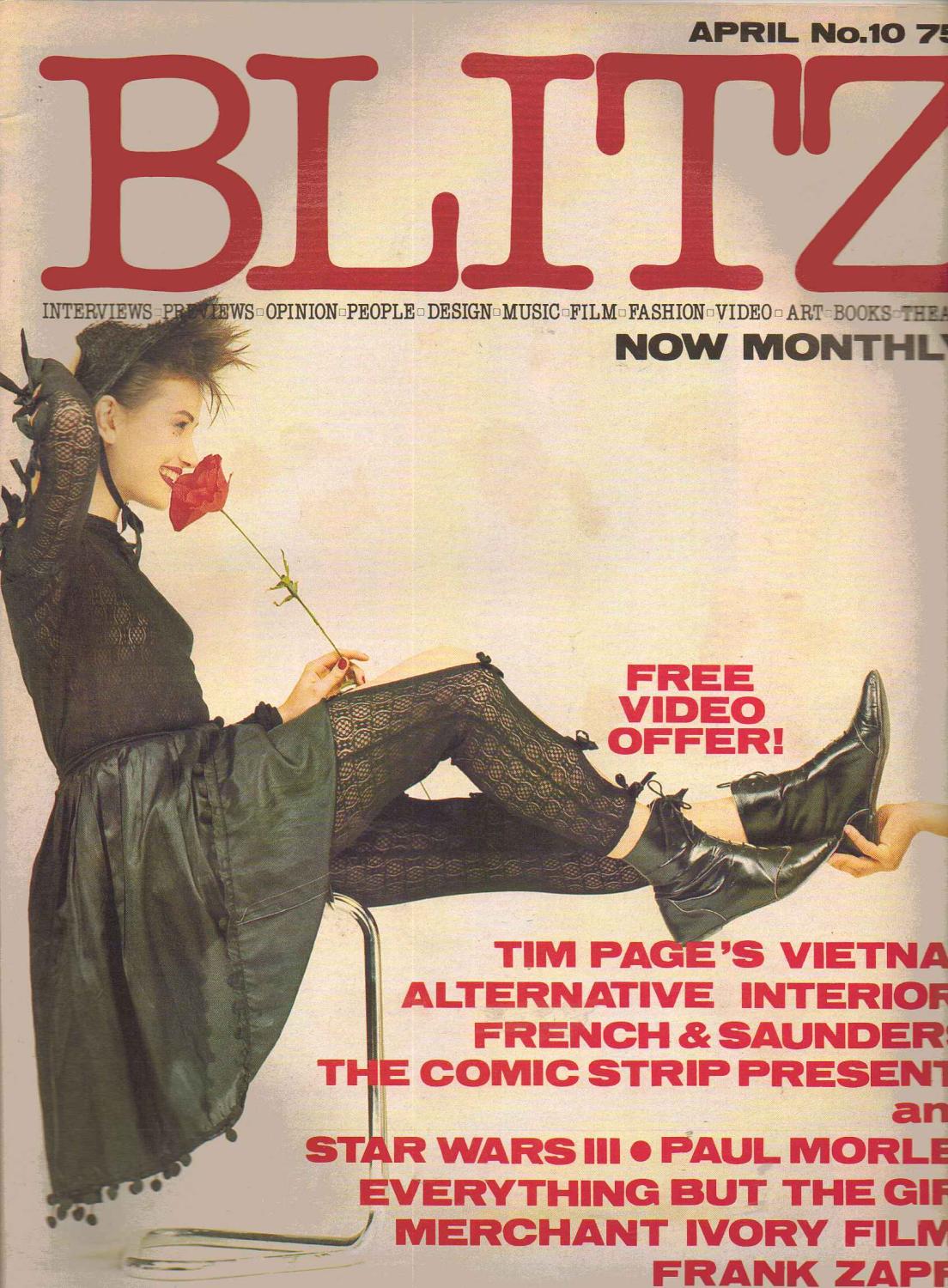 BLITZ. April 1983. Magazine. No. 10. Front cover: Michaela at Models ...