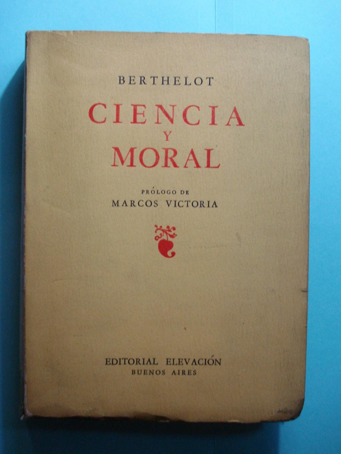 CIENCIA Y MORAL de BERTHELOT, M.: Excelente Encuadernación de tapa ...