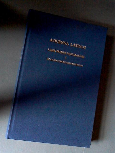 Avicenna Latinus - Liber primus naturalium - Tractatus primus de causis ...