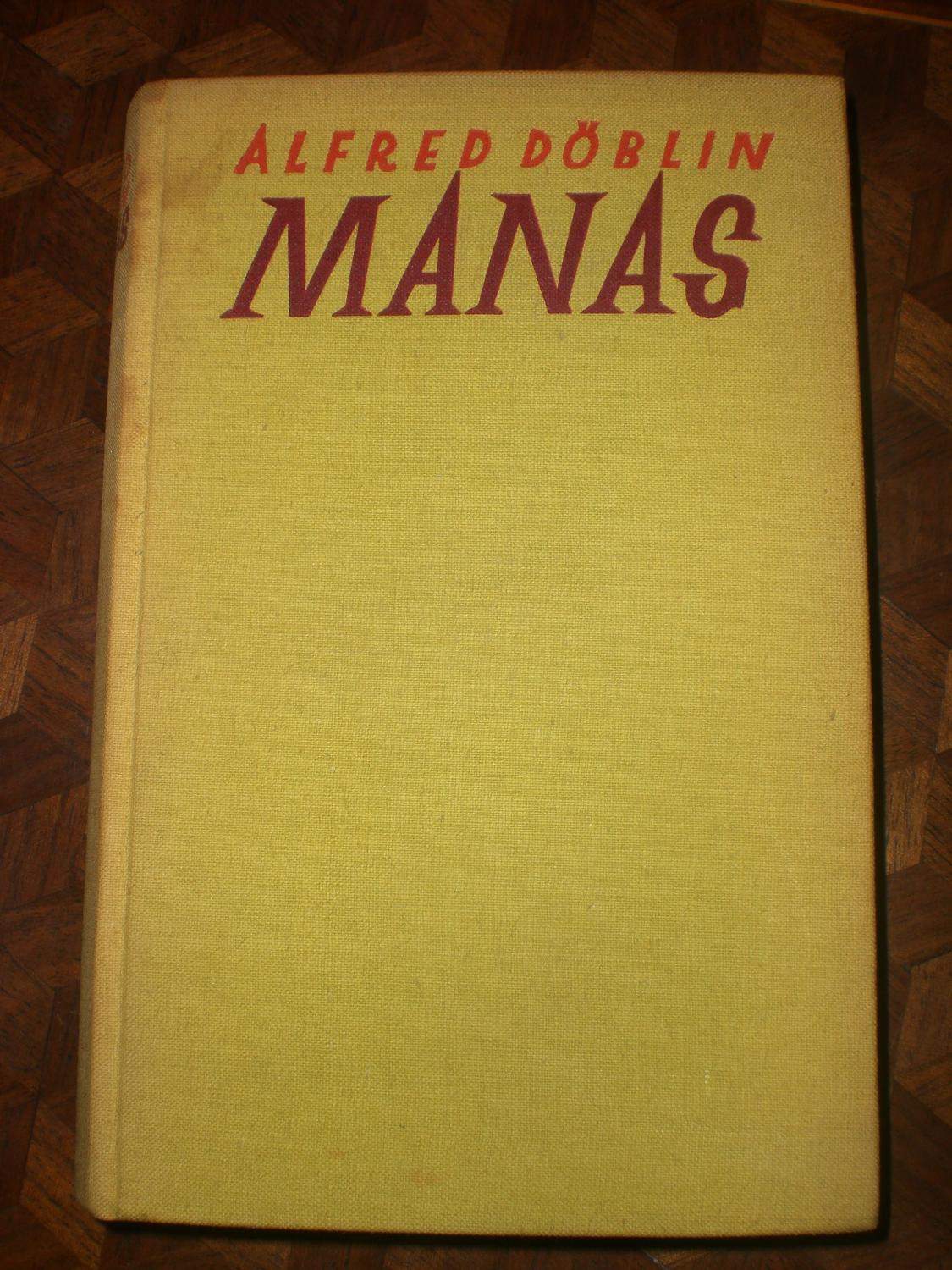 Manas / Berge Meere und Giganten by Döblin Alfred: Bon Couverture ...