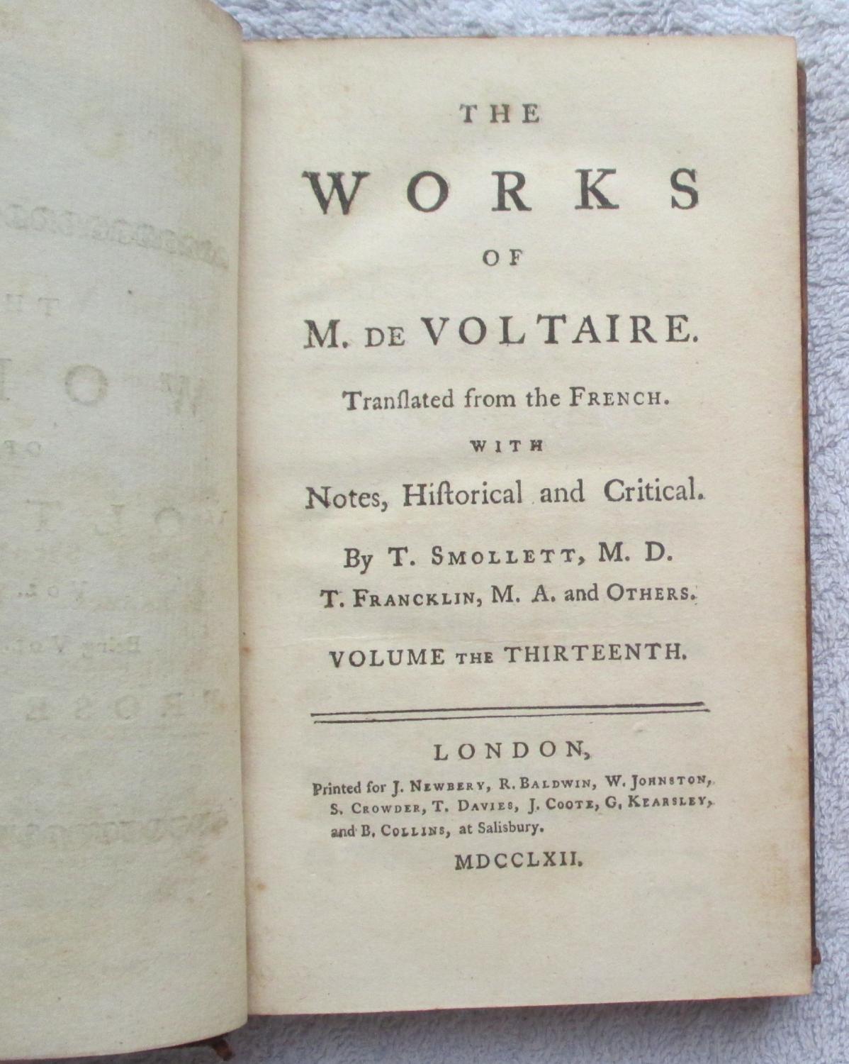 The Works of M. de Voltaire, volume 17 only (Being vol. XIII of his ...