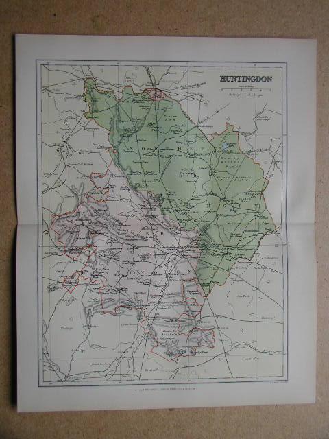 Huntingdon. by Map).: Map | N. G. Lawrie Books