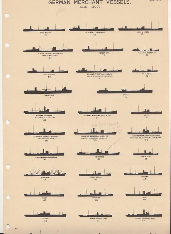 Silhouettes of german merchant vessels. O. U. 6329 (1) by Marine. - ( H ...