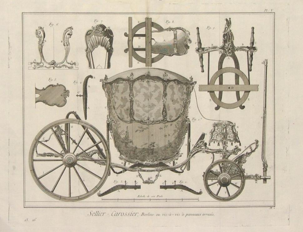 Sellier - Carossier, berline au vis a vis a panneaux arrases. by ...