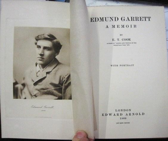 Edmund Garrett: A Memoir by Cook, E.T.: Very Good Original Green Cloth ...