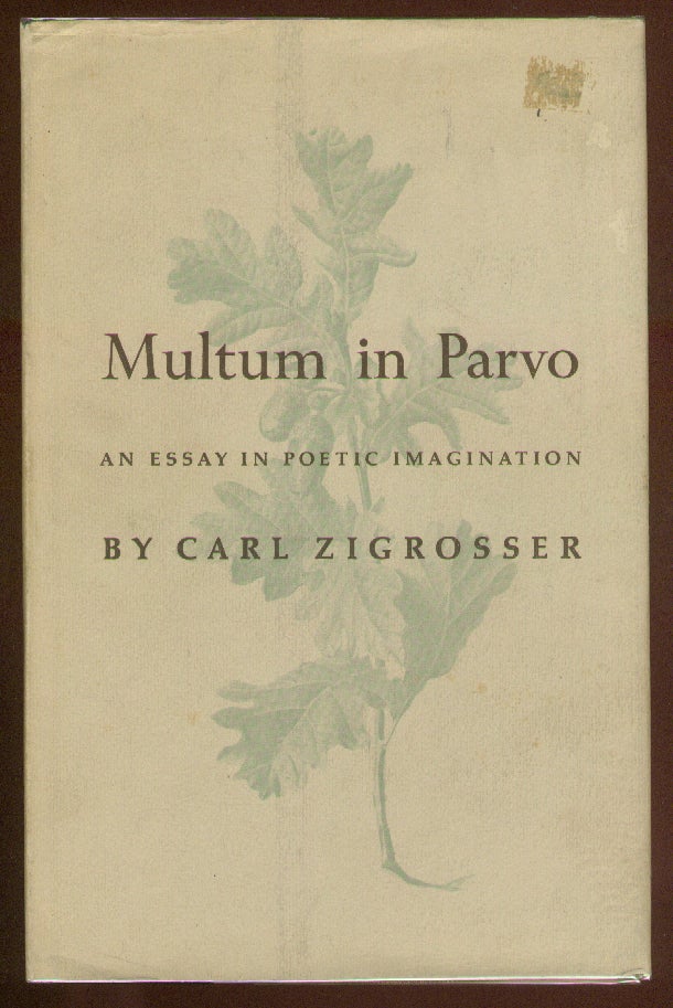 Multum In Parvo by ZIGROSSER, Carl: Fine Hardcover (1965) | Between the ...