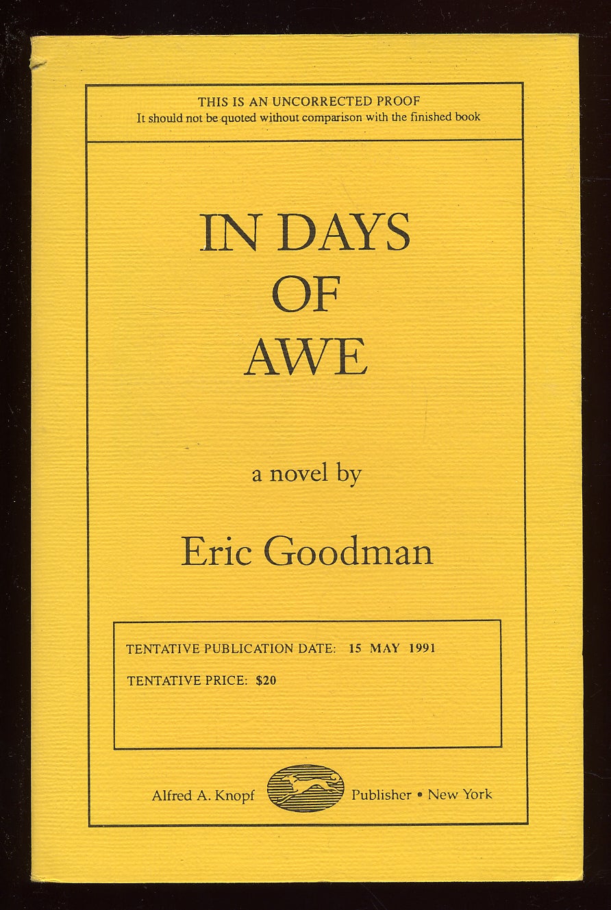 In Days of Awe by GOODMAN, Eric: Fine Softcover (1991) | Between the ...