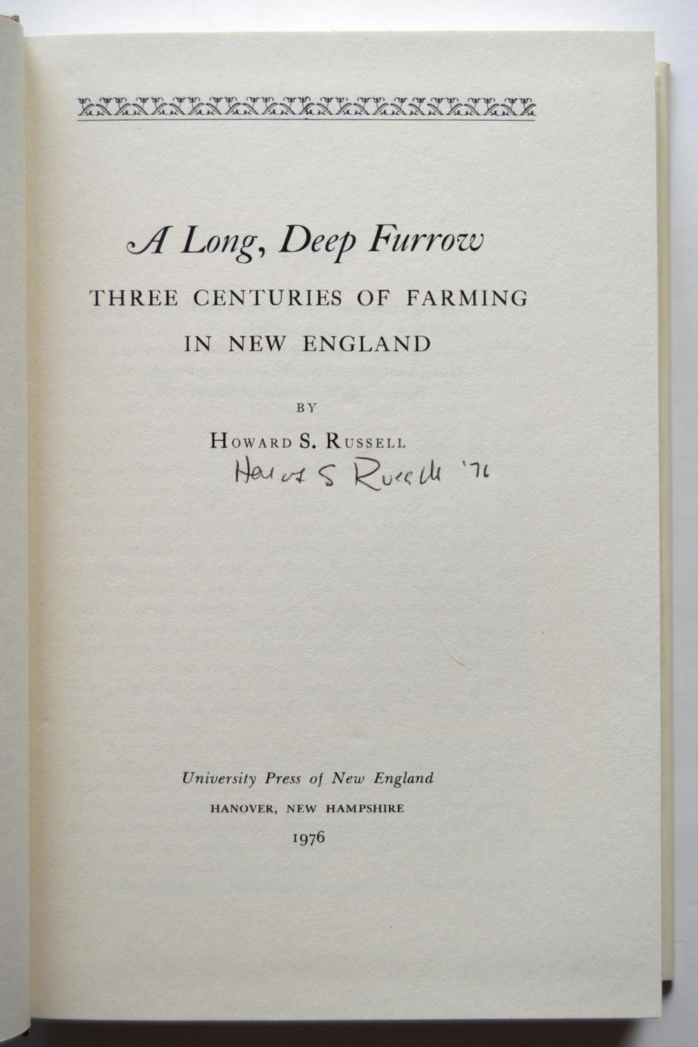 A Long, Deep Furrow: Three Centuries of Farming in New England by ...