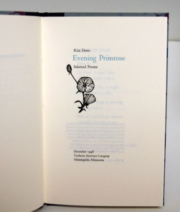 Evening Primrose; Selected Poems. by Dove, Rita: Fine Hardcover (1998 ...
