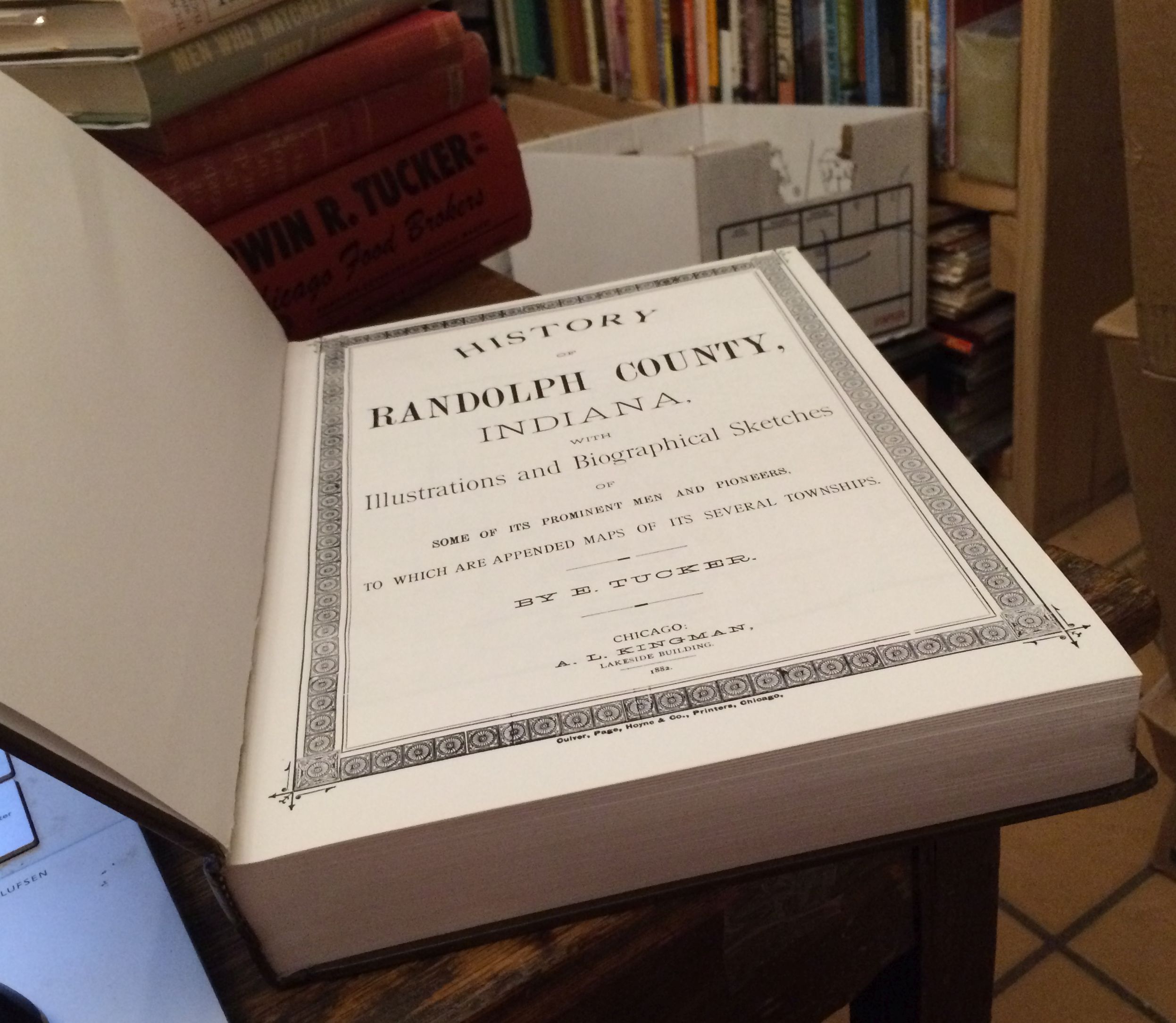 History of Randolph County, Indiana by Tucker, E. (orig)/Historical ...
