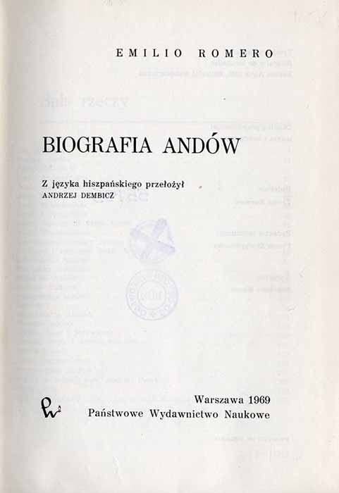 Biografia Andow/Biografia de los Andes by Romero Emilio | POLIART Beata ...