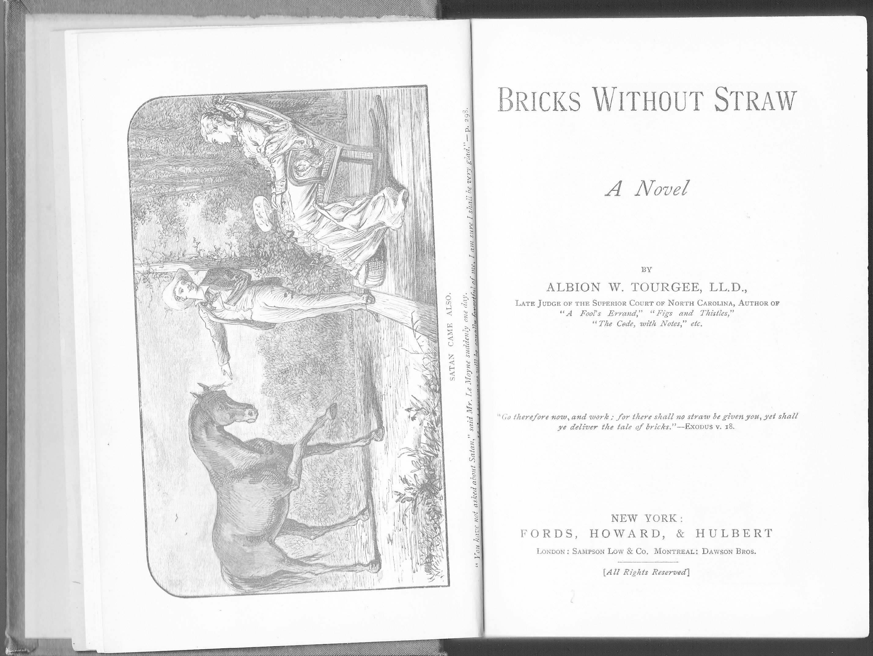 Bricks Without Straw. A Novel by Towle, George Makepeace: Near Fine ...