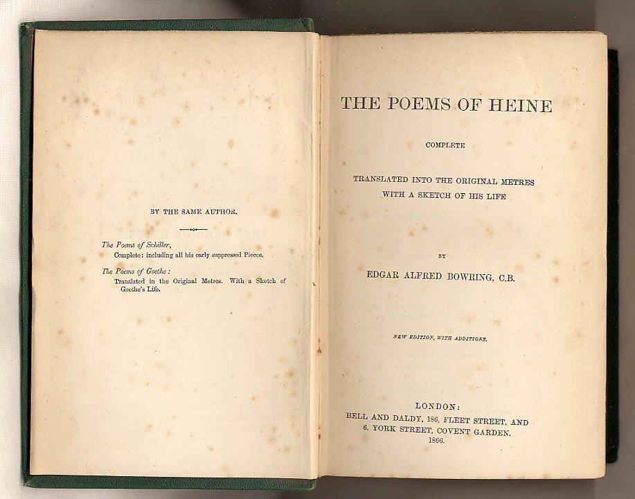 The Poems of Heine; With a Sketch of His Life by Heine, Heinrich ...