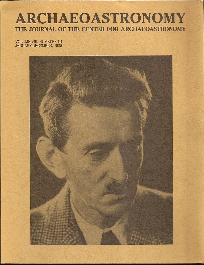 Archaeoastronomy: The Journal of the Center for Archaeoastronomy by ...