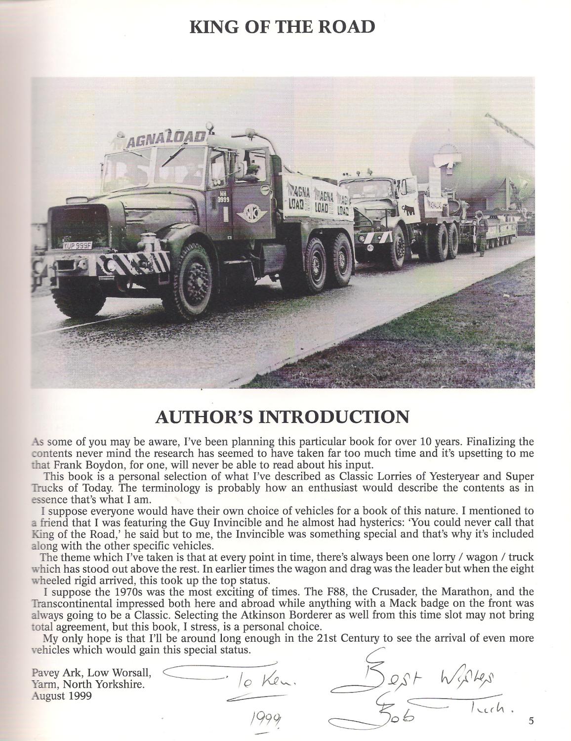 King of the Road by Tuck, Bob: Very Good Hardcover (1999) 1st Edition ...