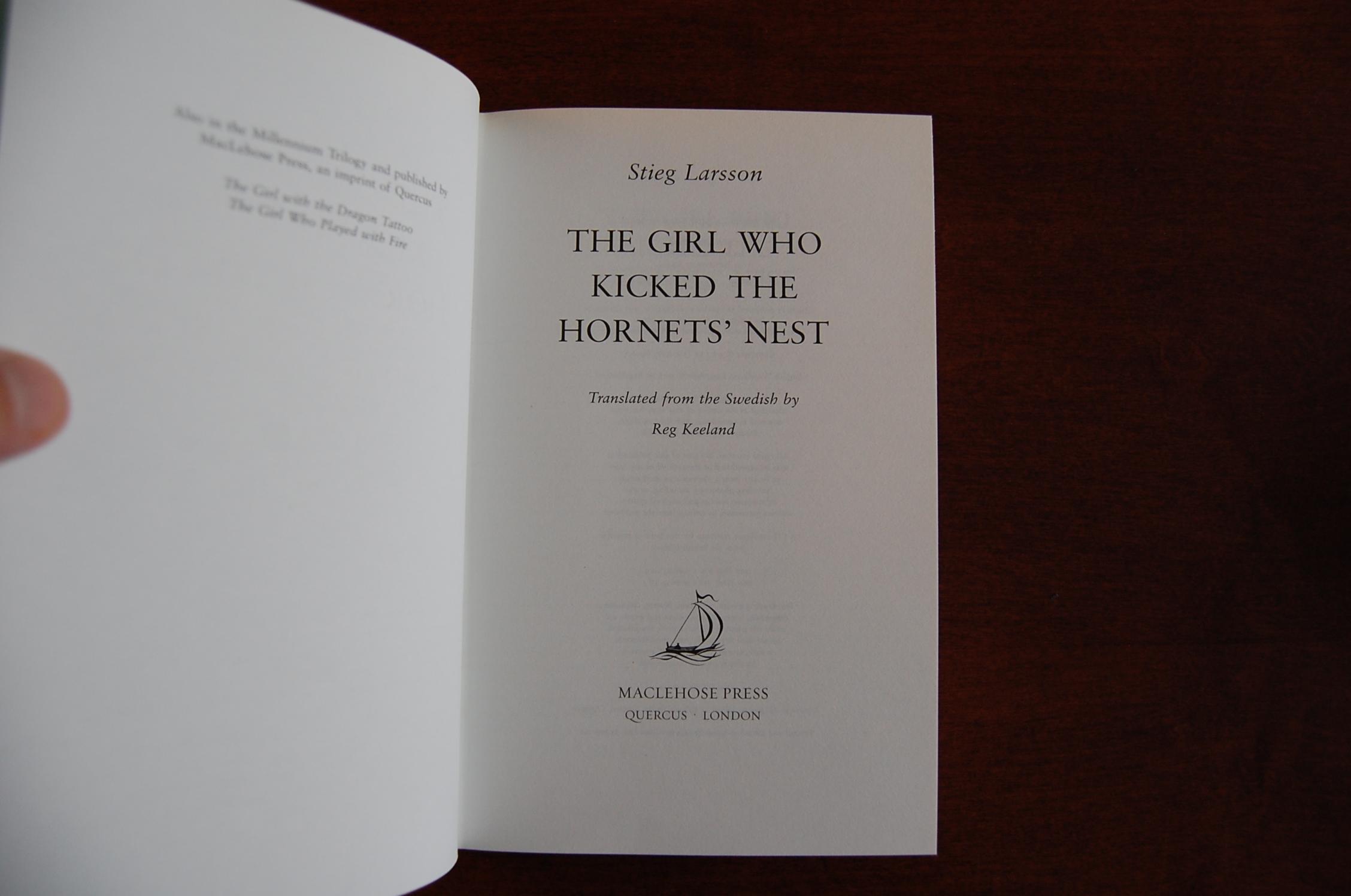 The Girl Who Kicked The Hornets Nest Millennium Trilogy 3 De