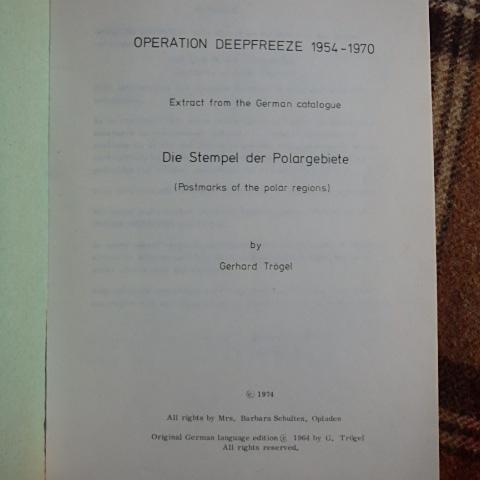 Operation Deepfreeze 1954 - 1970 - Extract from the German Catalogue ...