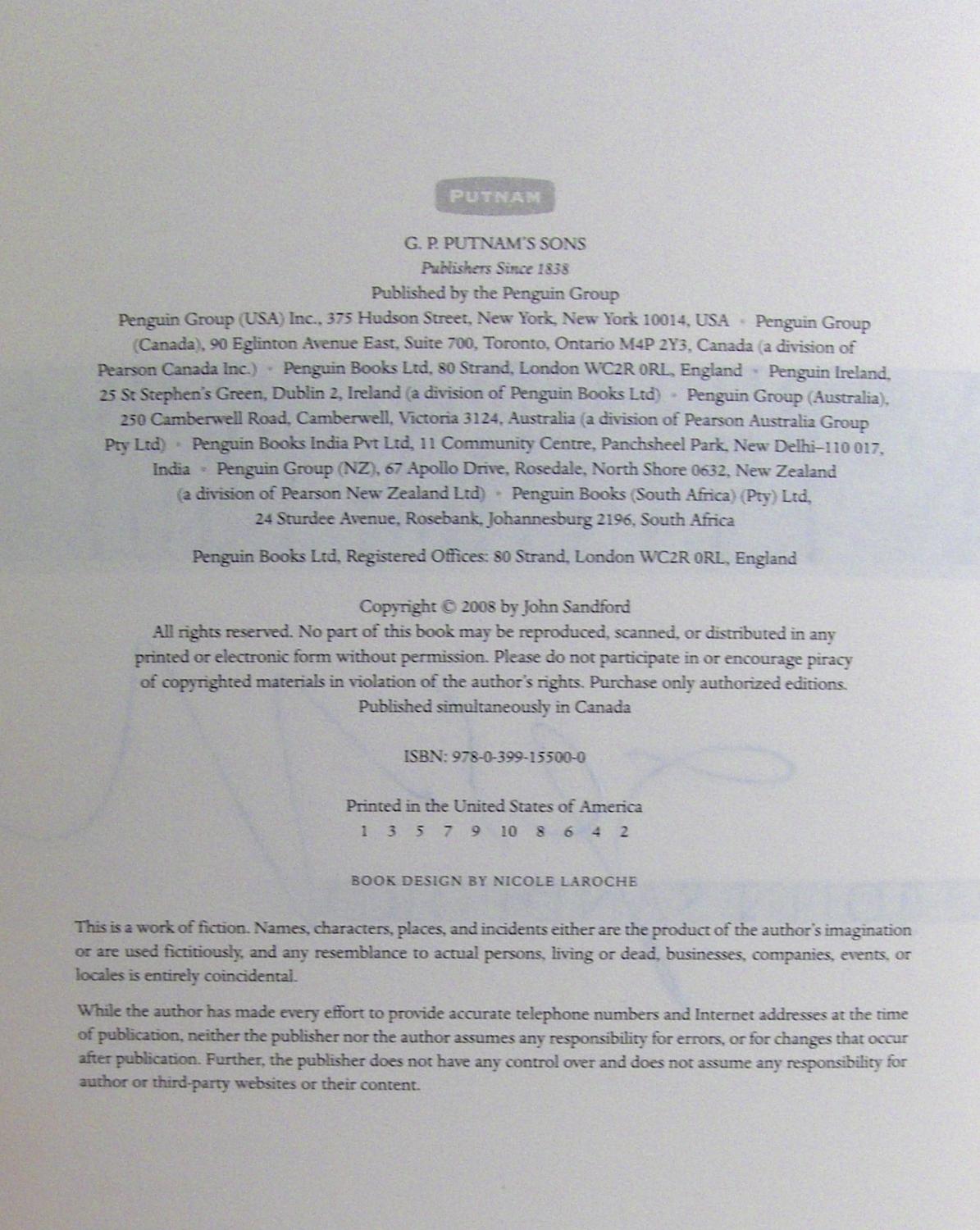 Phantom Prey by Sandford, John: As New Hardcover (2008) 1st Edition ...