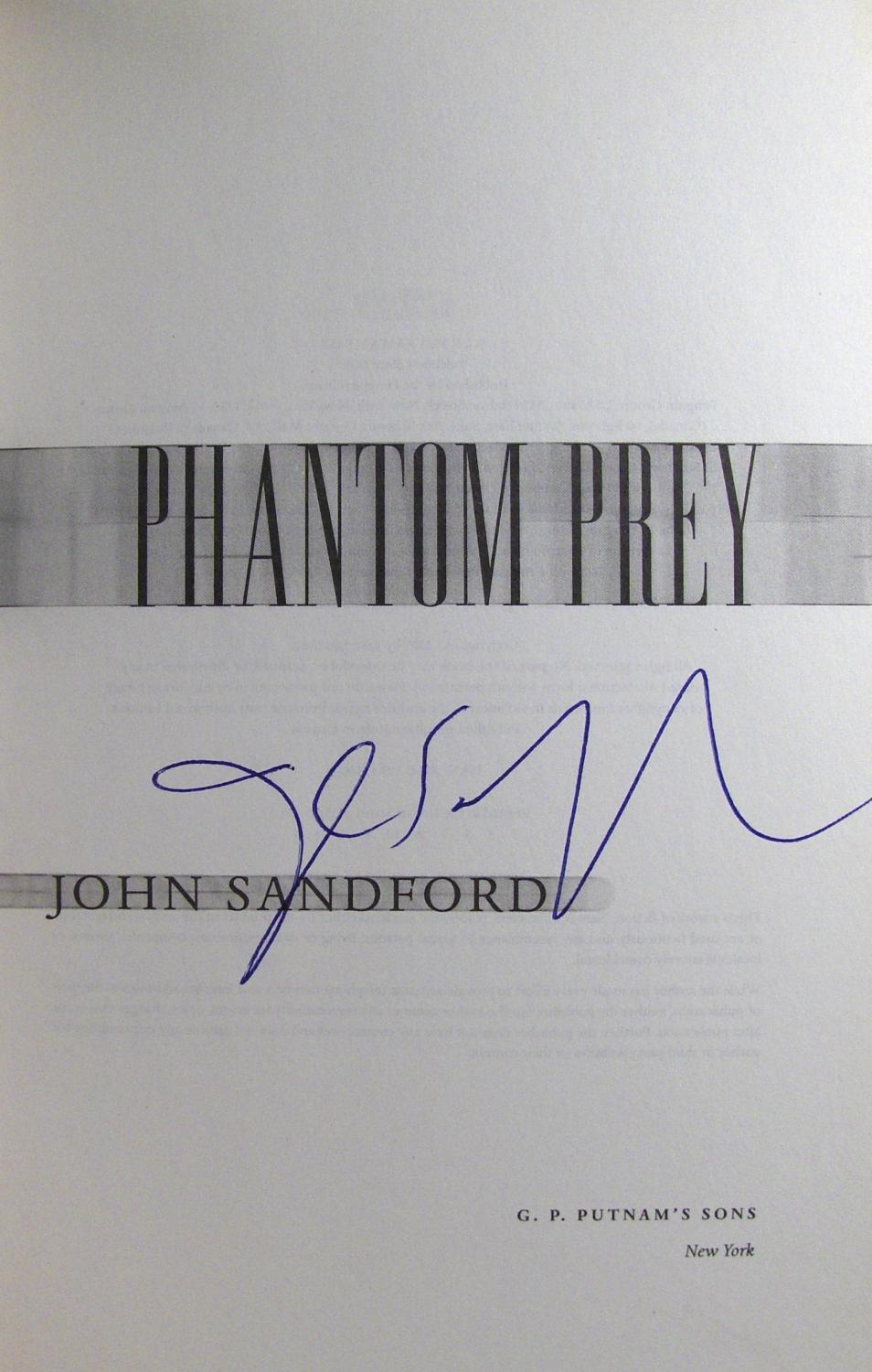 Phantom Prey by Sandford, John: As New Hardcover (2008) 1st Edition ...