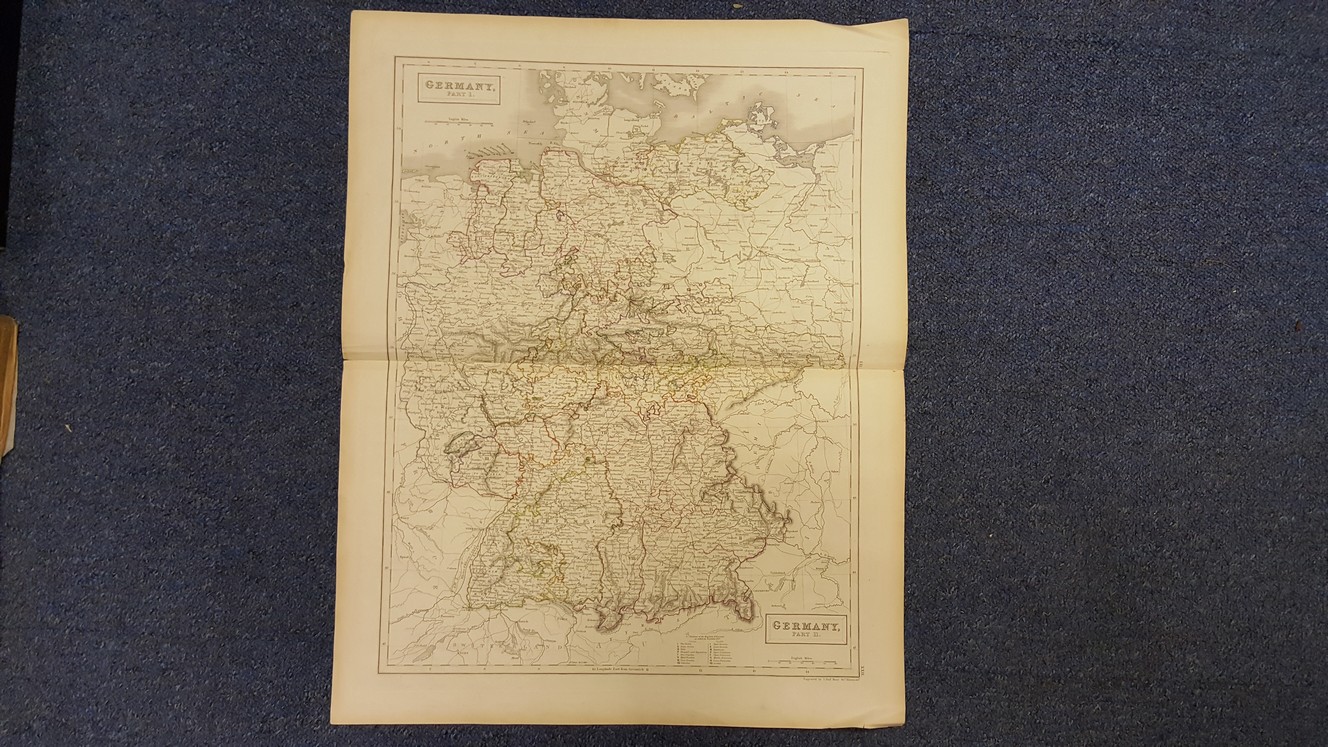 Map of Germany Parts I & II. [ taken from Black's General Atlas ] by ...