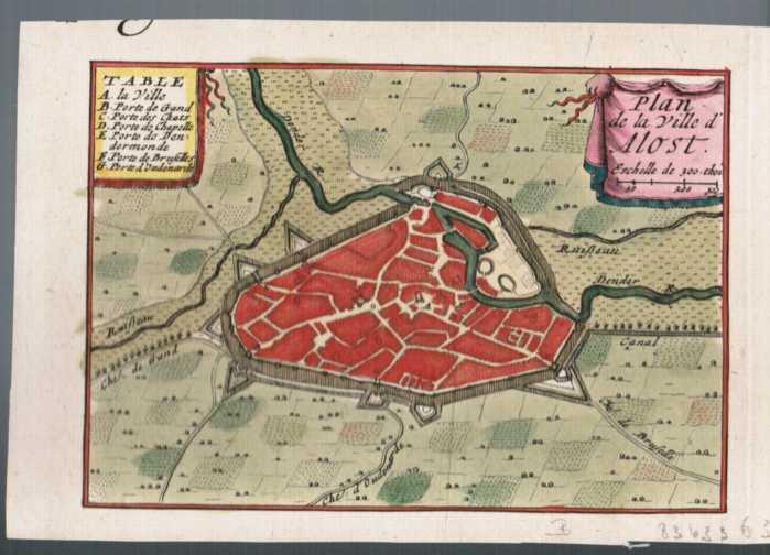 Plan de la Ville d Alost. von Aalst: Kunst / Grafik / Poster ...