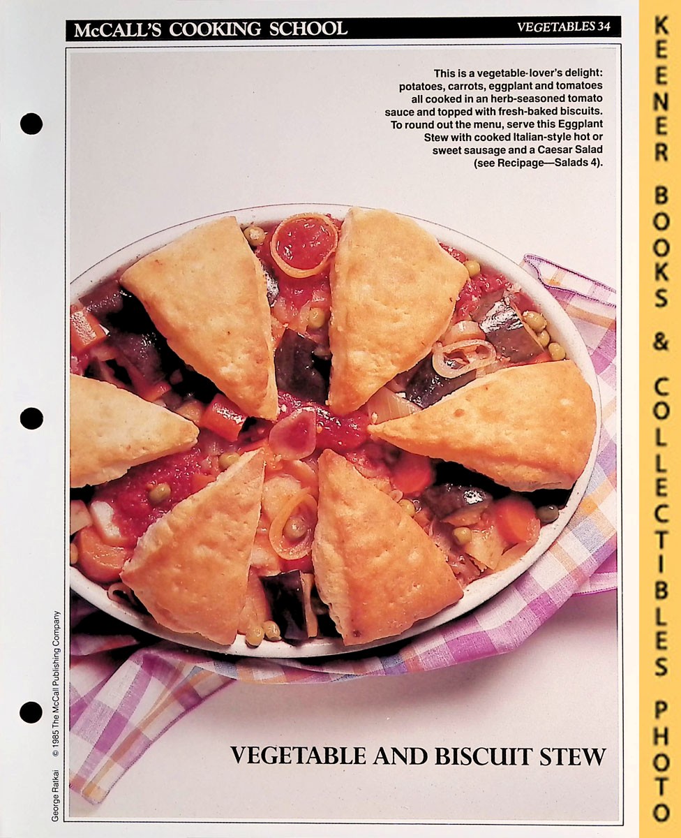 McCall's Cooking School Recipe Card: Vegetables 34 - Eggplant Stew ...