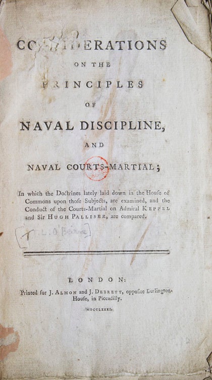Considerations on the Principles of Naval Discipline, and Naval Courts ...