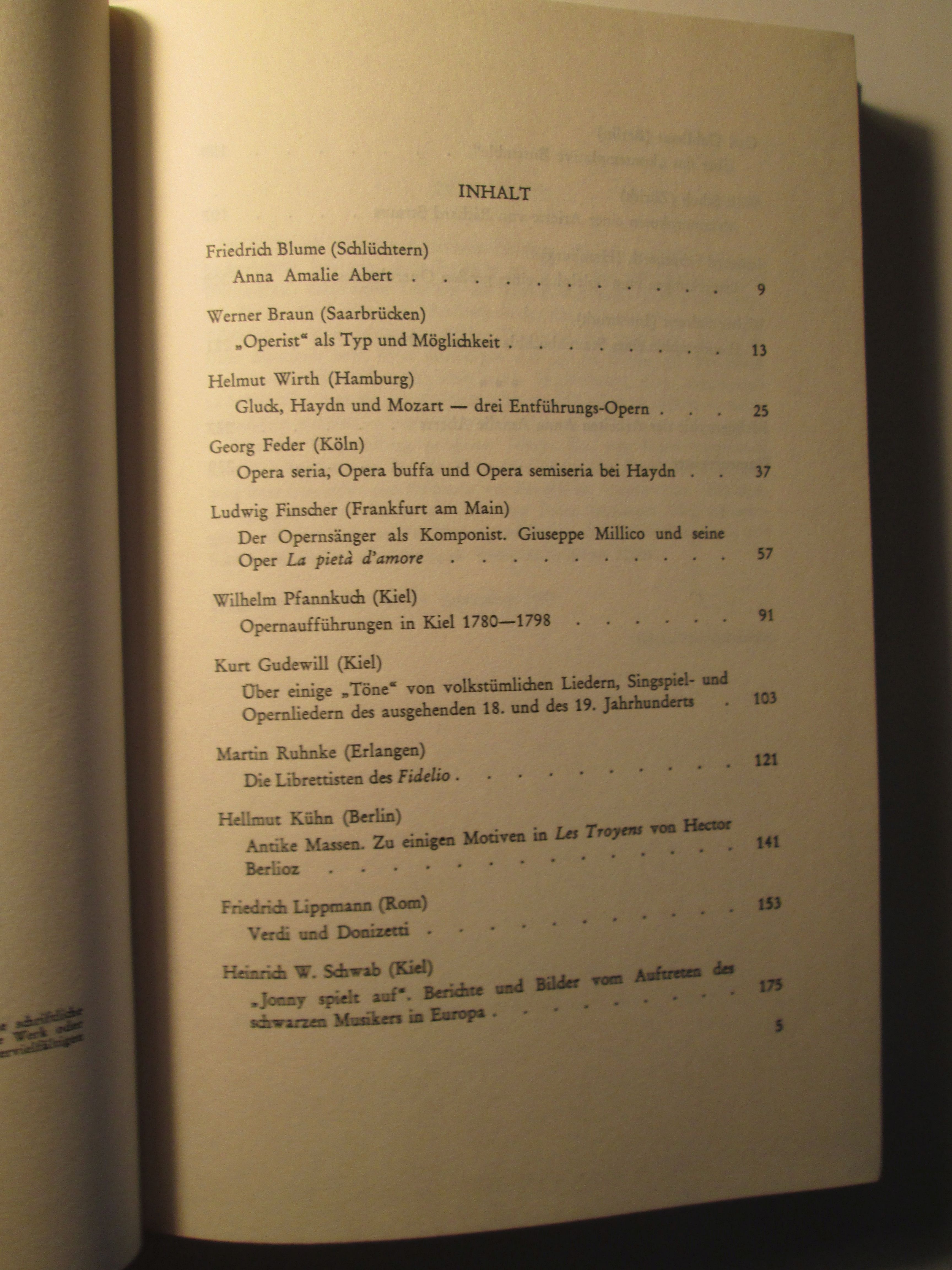 Opernstudien : Anna Amalie Abert zum 65. Geburtstag by Hortschansky ...