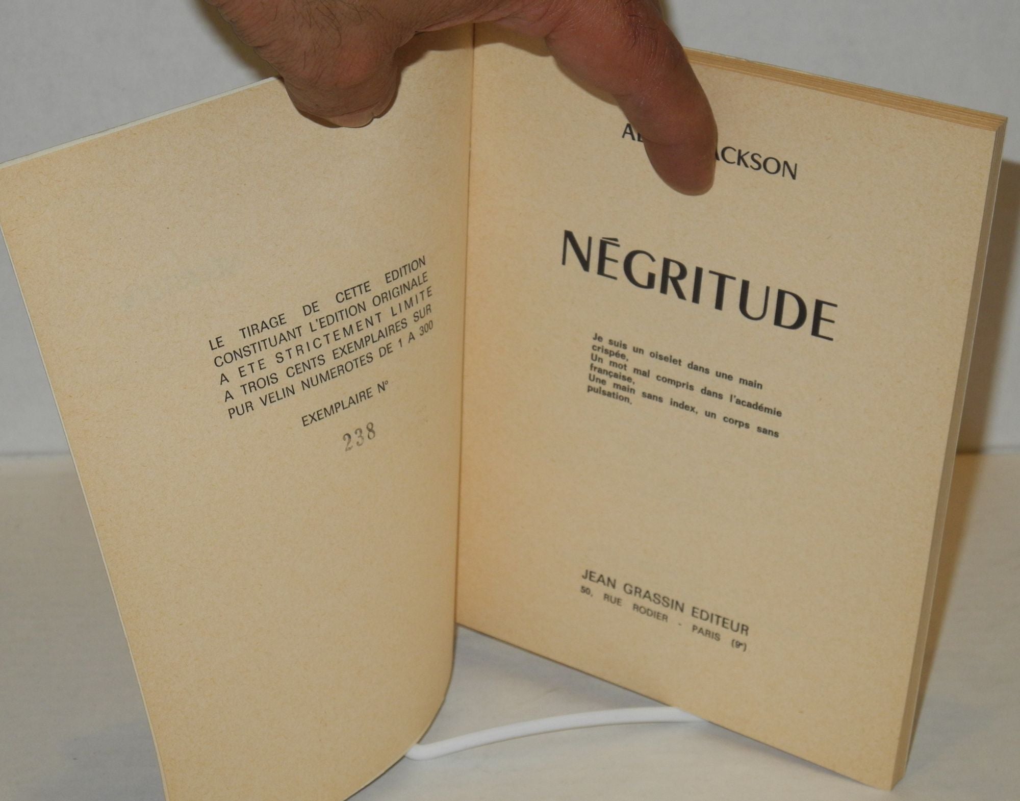 Négritude by Jackson, Alain: (1974) | Bolerium Books Inc.