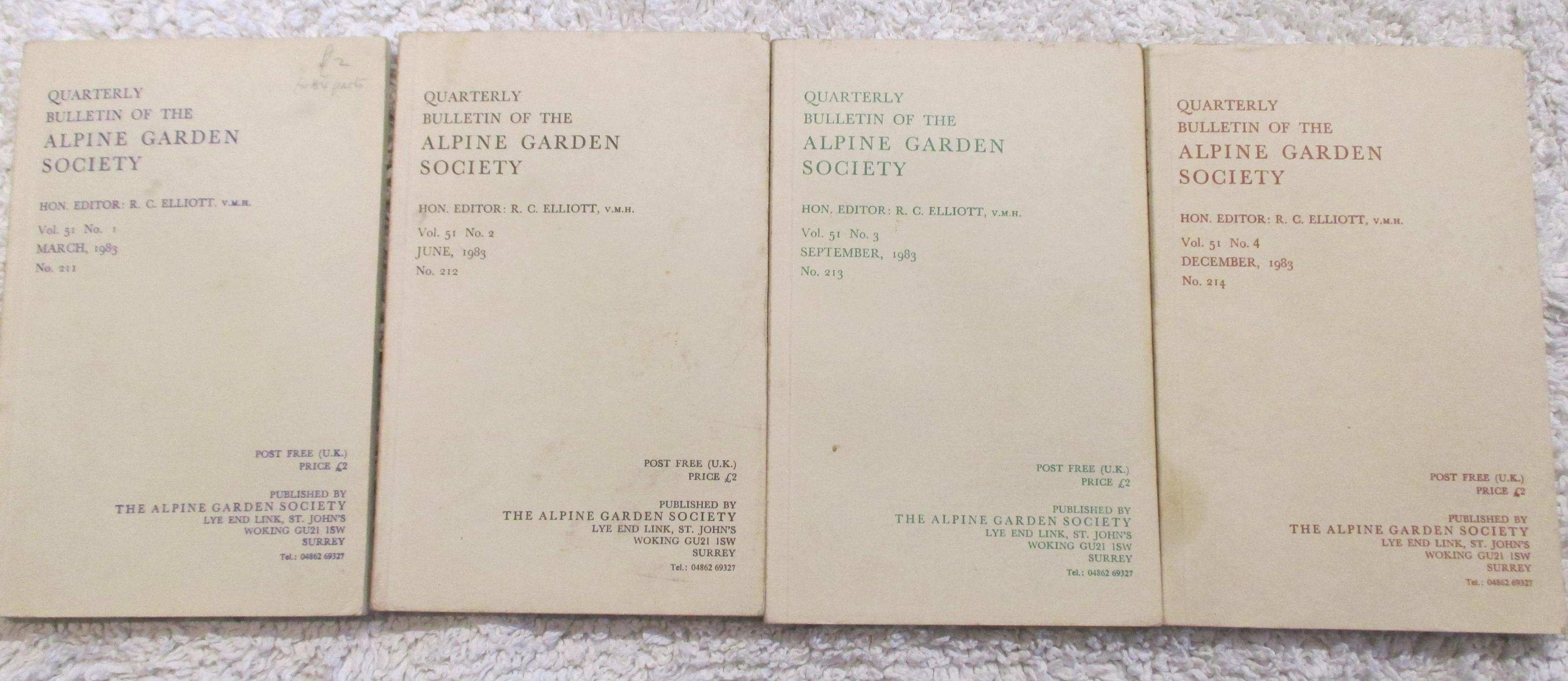 Quarterly Bulletin of the Alpine Garden Society by Elliott R. C. (ed ...