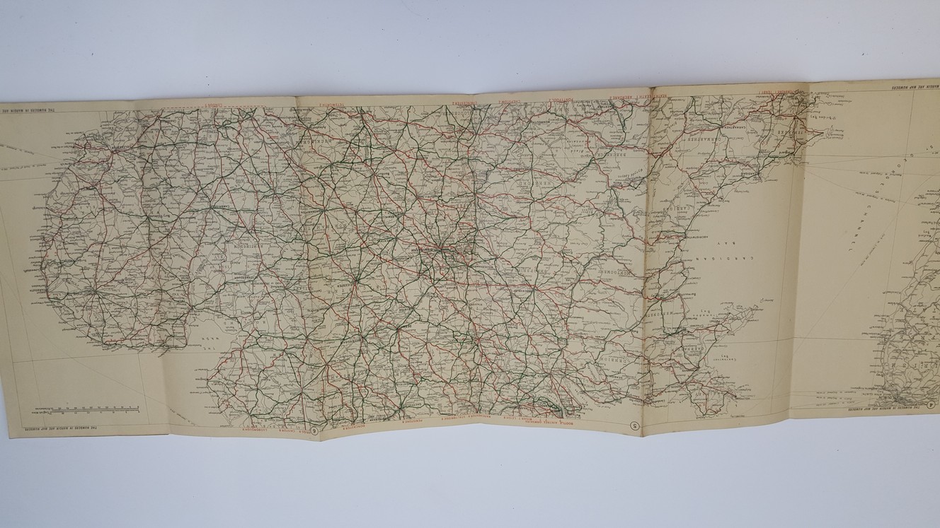 The Autocar Route-Finder Map of Great Britain with Table of Distances ...